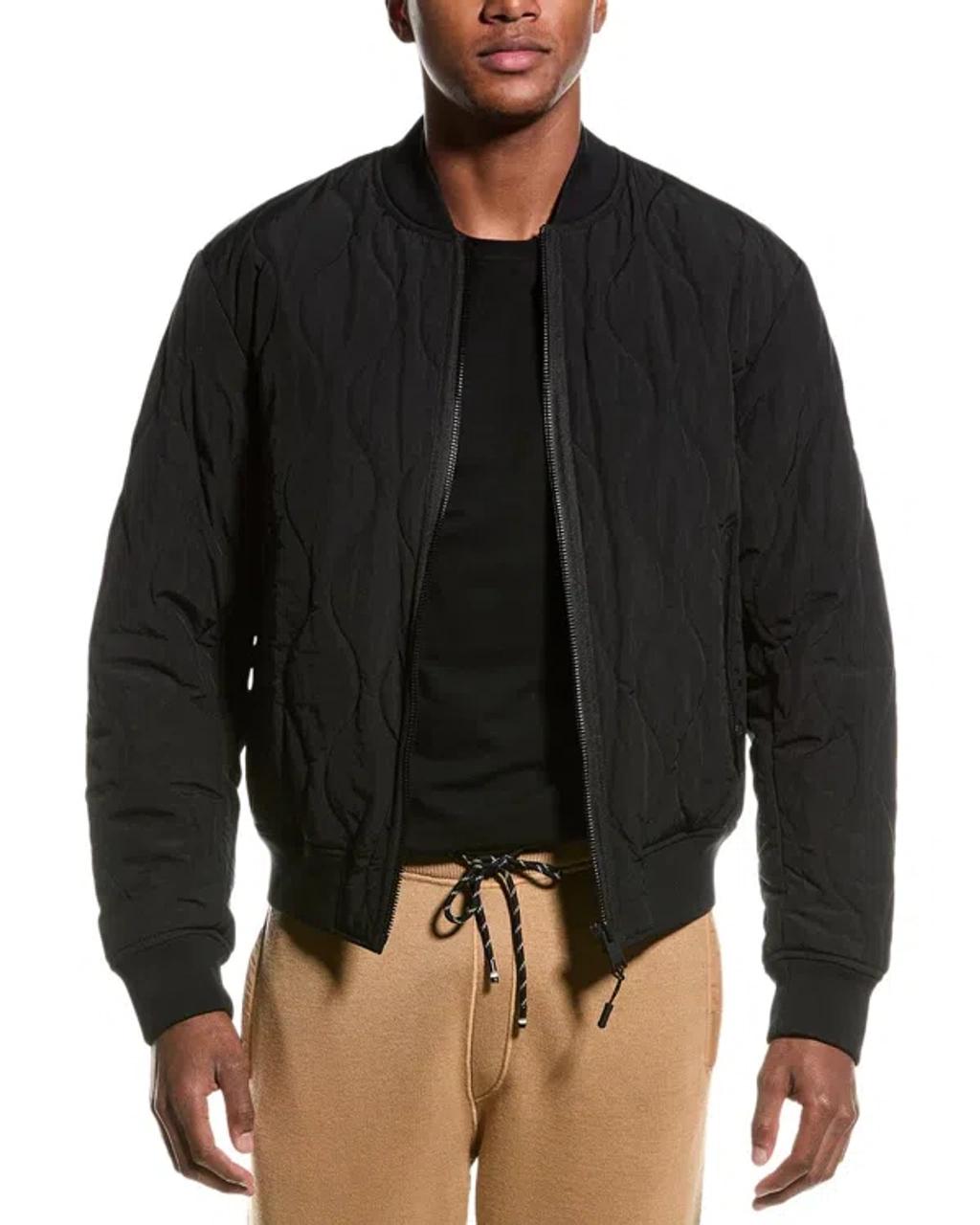 HUGO BOSS Boss Oventure Quilted Bomber Jacket In Black - Eureka Shopping