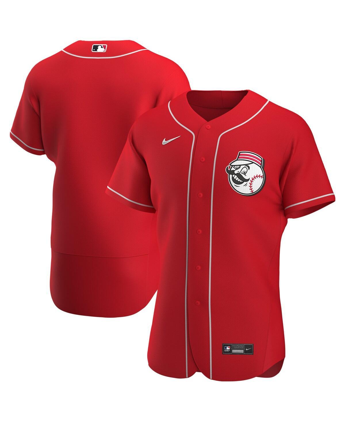 Mens Scarlet Cincinnati Reds Alternate Authentic Team Logo Jersey ...