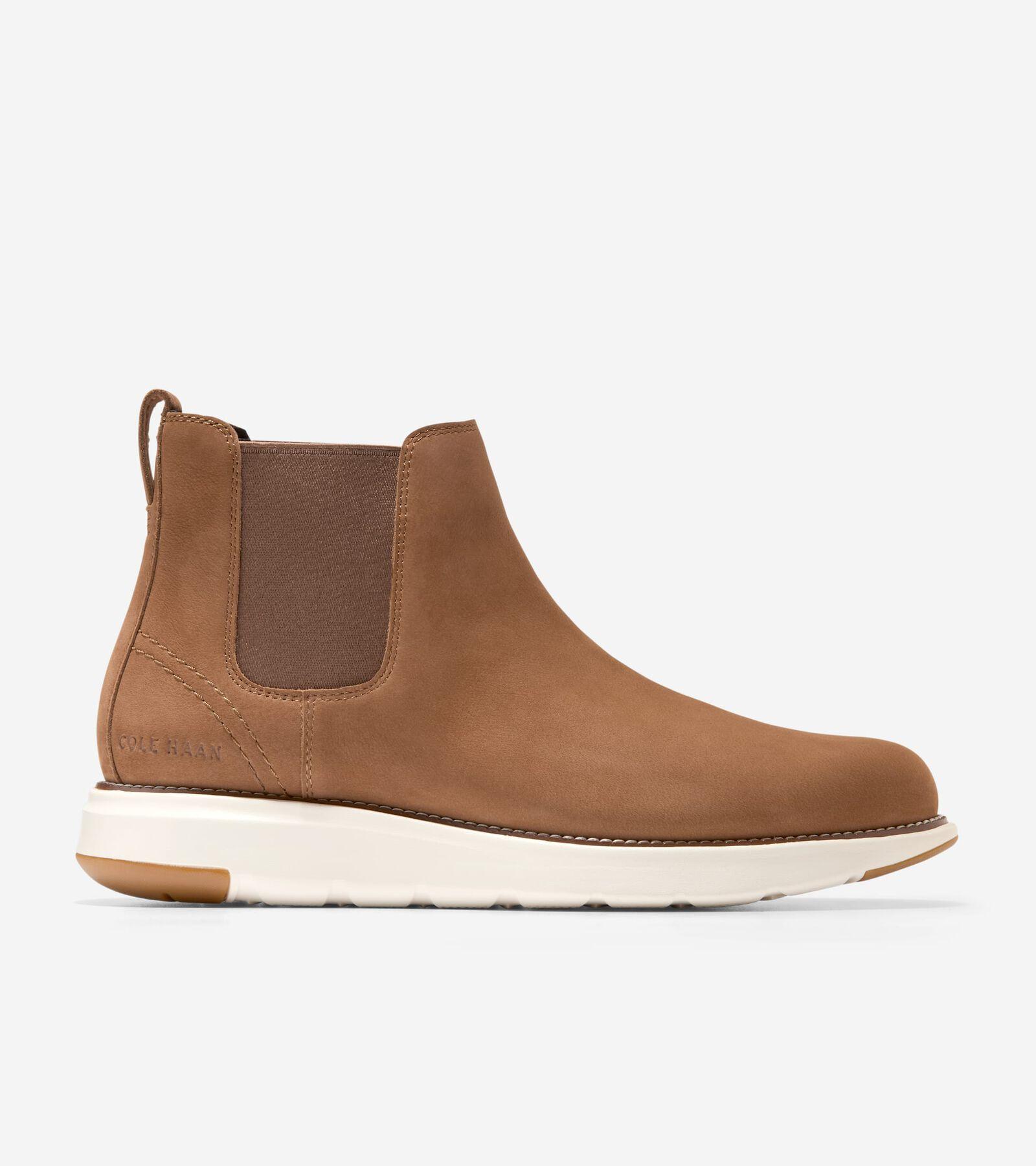 Cole Haan Mens Grand Atlantic Water Resistant Chelsea Boot - Brown Size ...