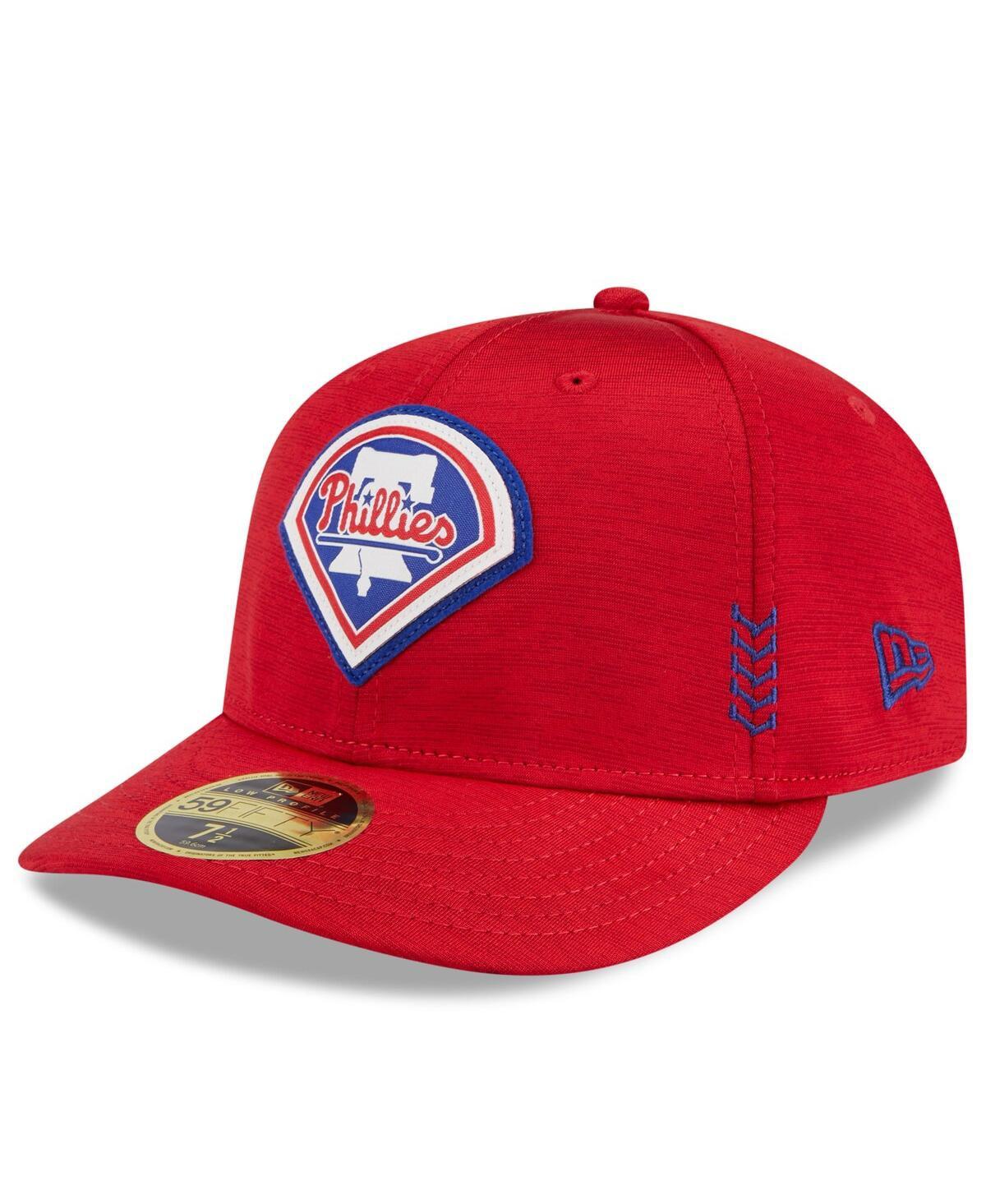 Mens New Era Red Philadelphia Phillies 2024 Clubhouse Low Profile ...