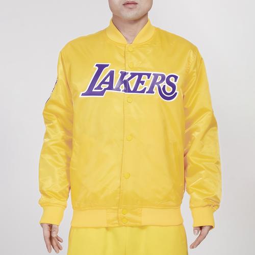 Pro Standard Mens Lakers Big Logo Satin Jacket - Eureka Shopping